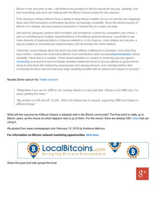 BITCOIN CLASSIC HAS TURNED THE WORLD UPSIDE DOWN! | PDF