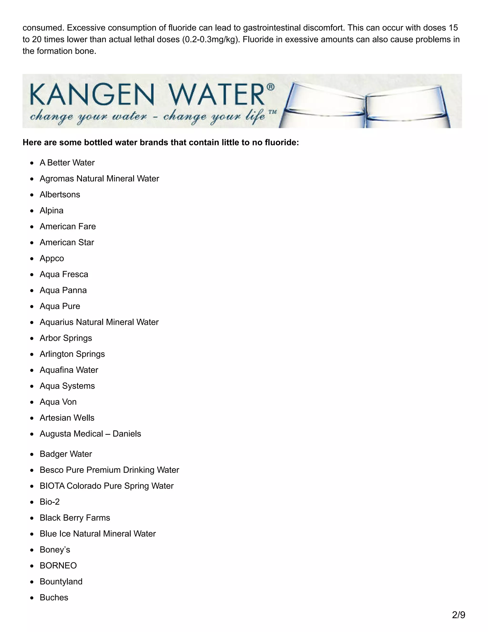 MOST BOTTLED WATER IS FILLED WITH FLUORIDE, HERE’S A COMPLETE LIST OF ...