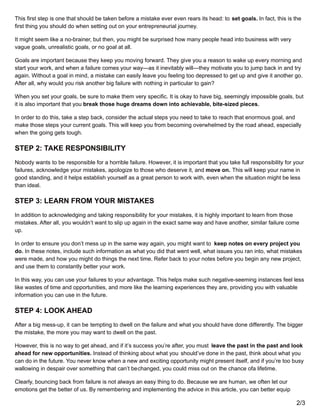 HOW TO BOUNCE BACK FROM FAILURE: FOUR STEPS TO SURVIVING MISSED ...