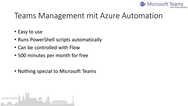 MS Teams UG Germany 03/2019 - Microsoft Teams Lifecycle Management