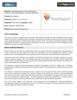 TeamSupport Helpdesk Analyst Review | PDF