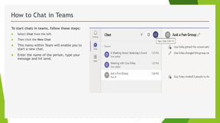 Microsoft Teams - User Guide Presentation | PDF