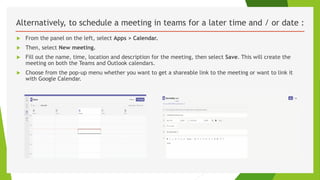 Microsoft Teams - User Guide Presentation | PDF