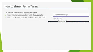 Microsoft Teams - User Guide Presentation | PDF