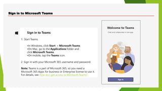 Microsoft Teams - User Guide Presentation | PDF