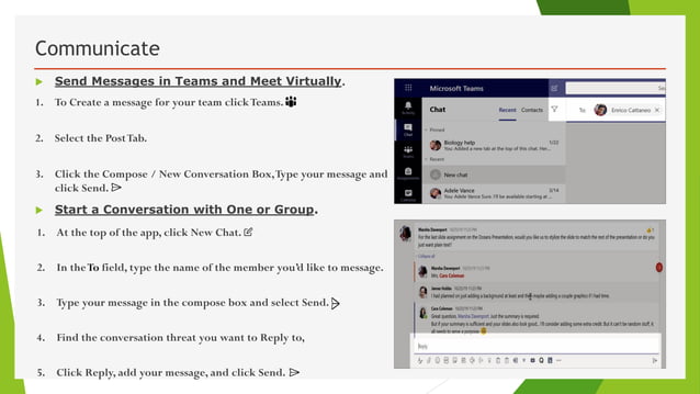 Microsoft Teams - User Guide Presentation | PDF