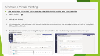 Microsoft Teams - User Guide Presentation | PDF