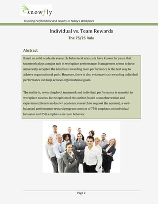 Teams vs. individual incentives | PDF