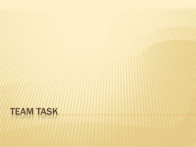 Team Task | PPTX
