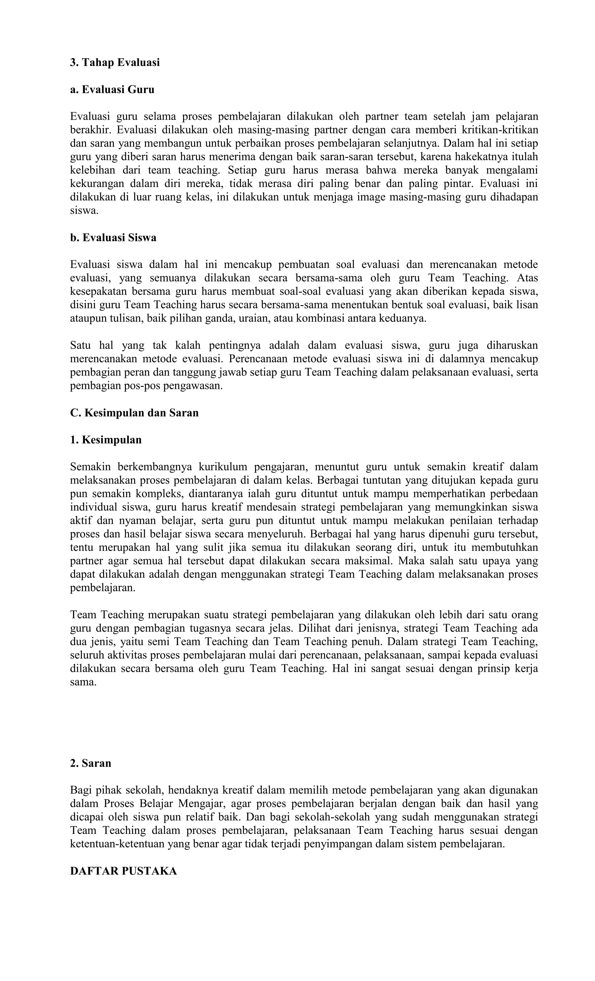 Team teaching | DOCX