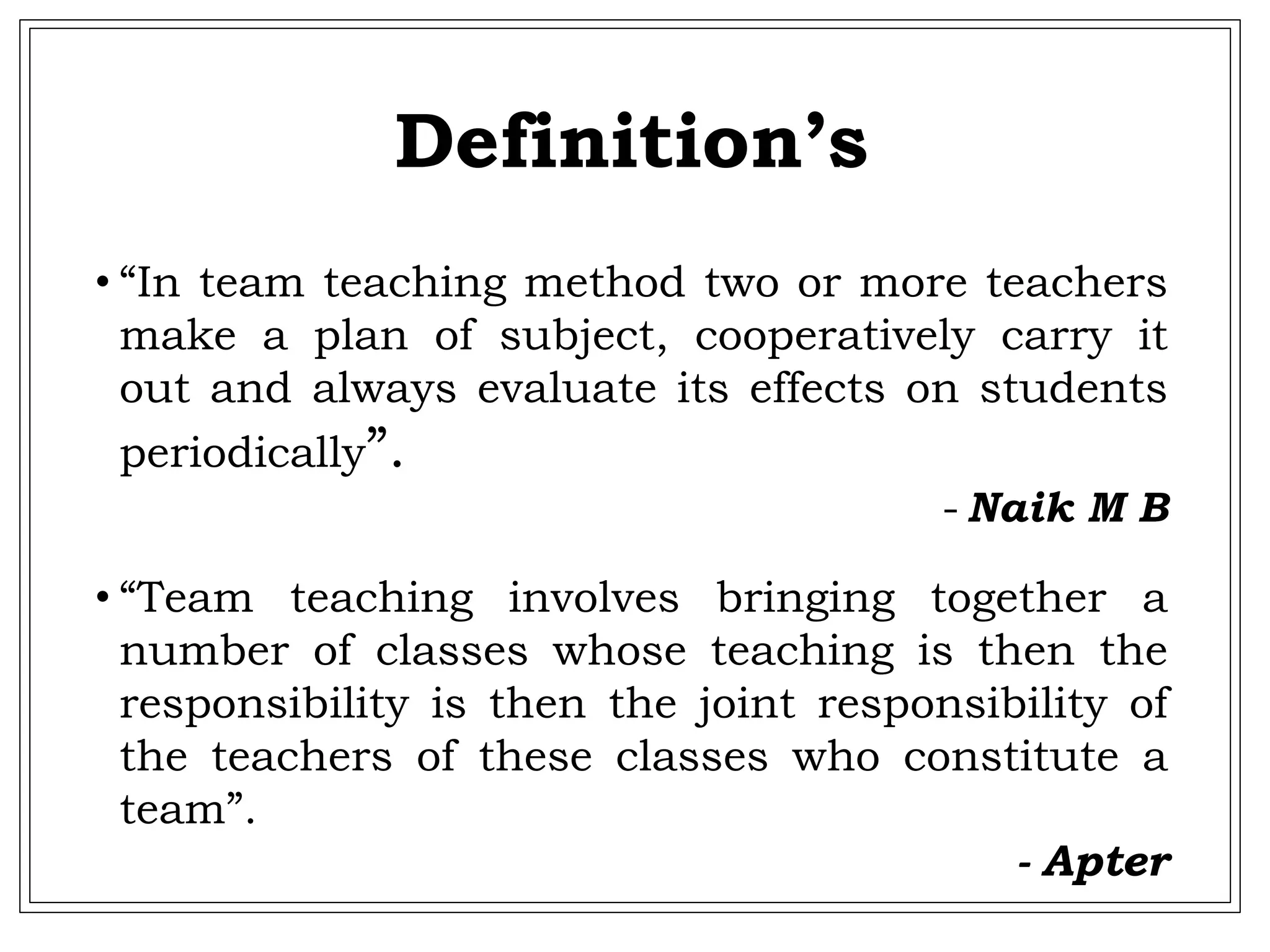 Team teaching | PPTX