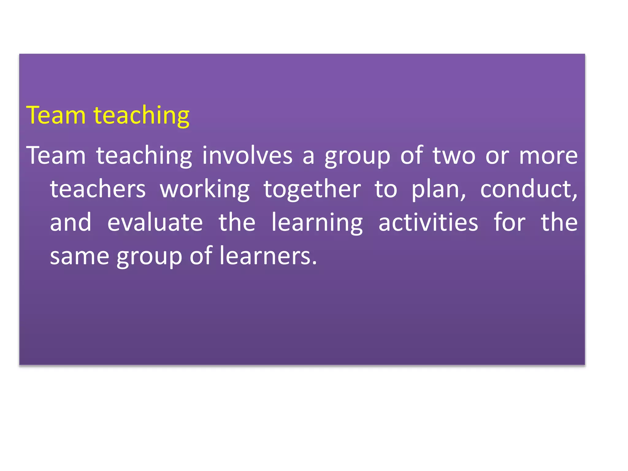 Team teaching | PPTX