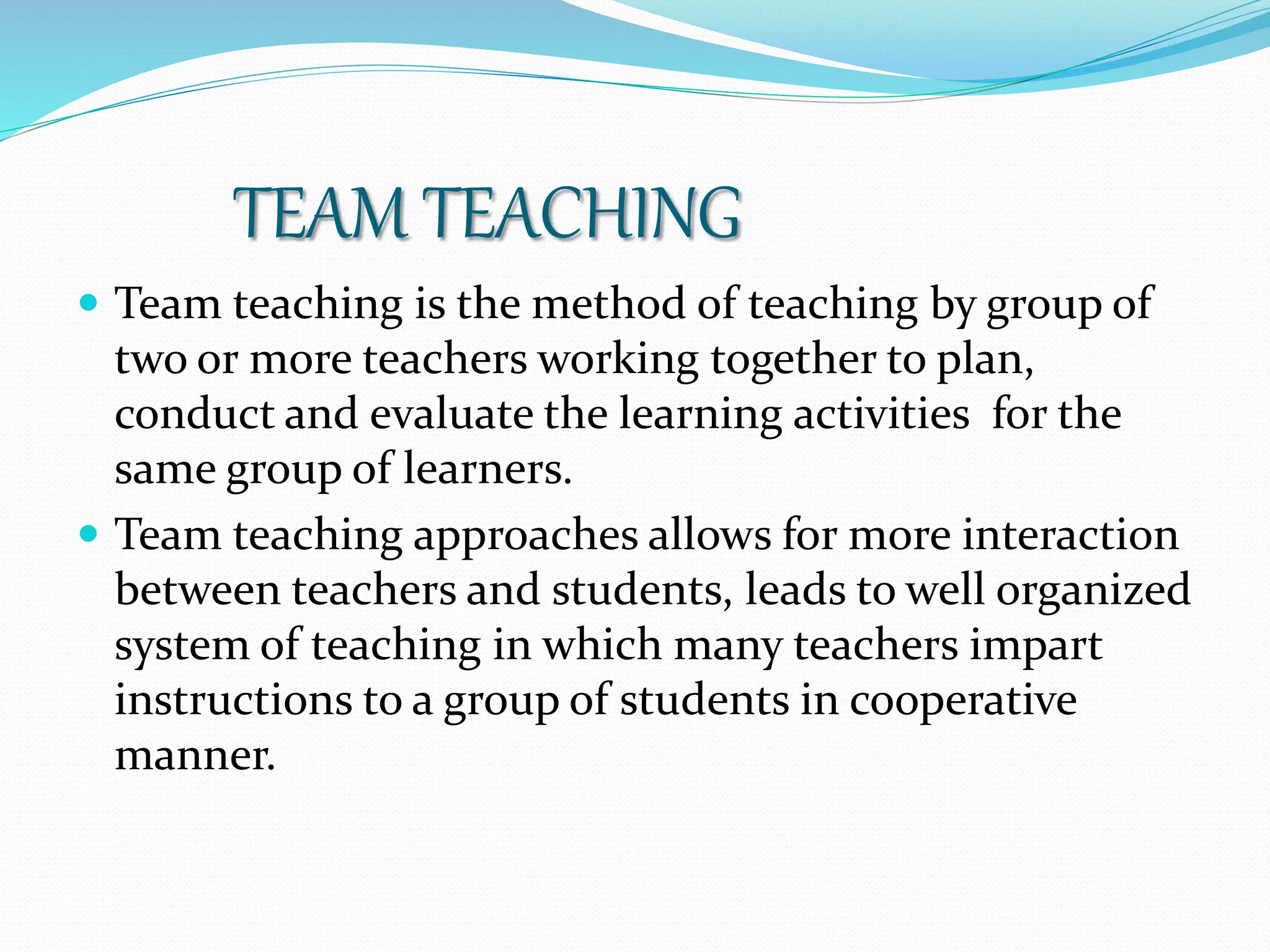 Team teaching | PPTX