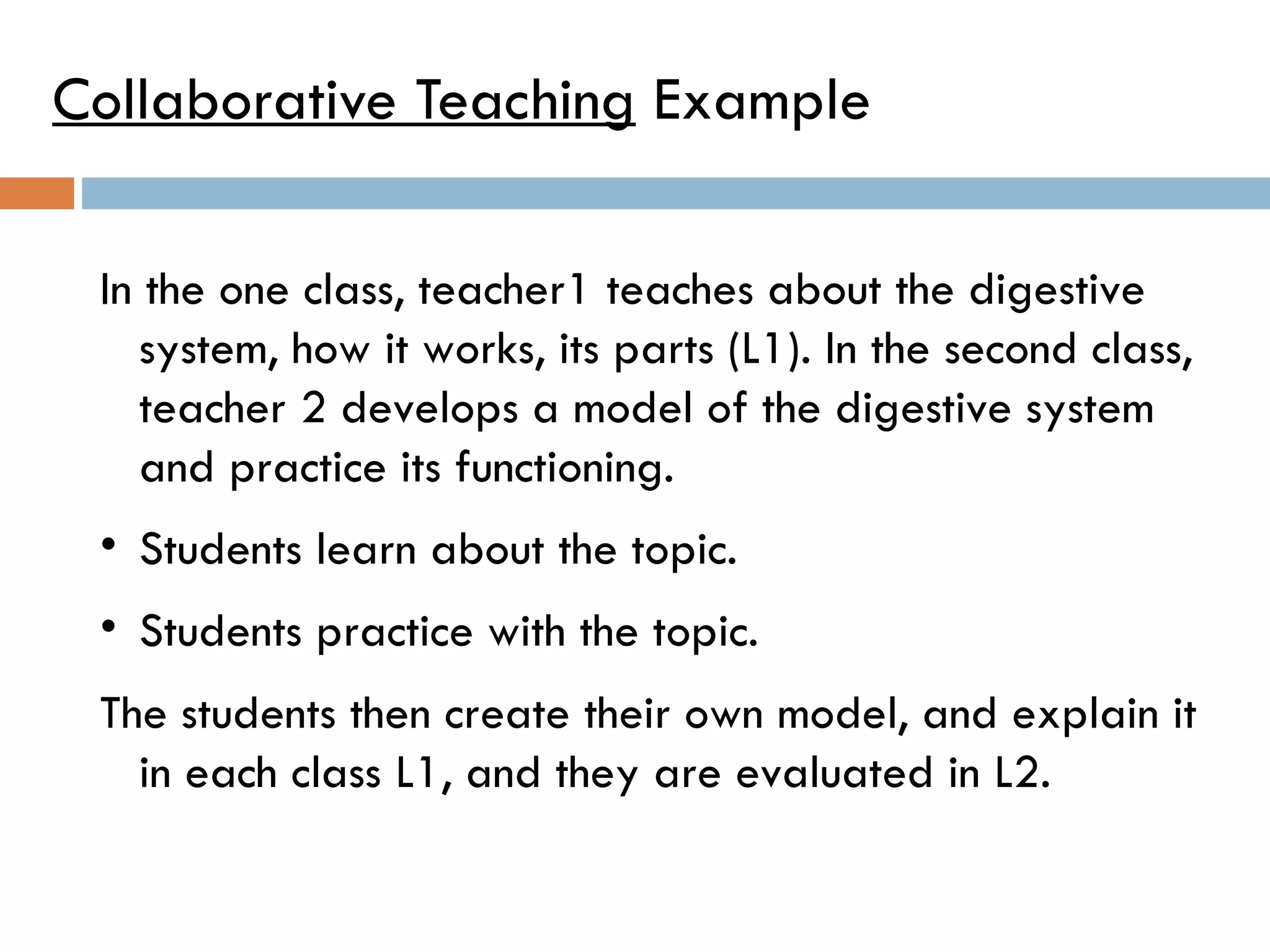 Team teaching. collaborative teaching | PPT