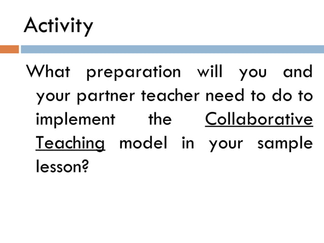 Team teaching. collaborative teaching | PPT
