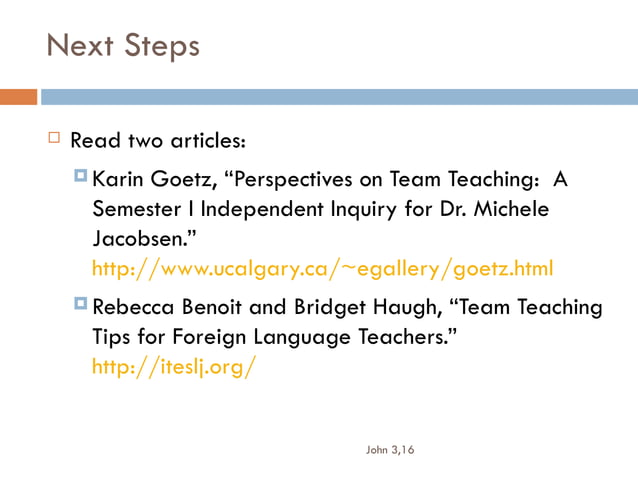 Team teaching session 1 | PPT