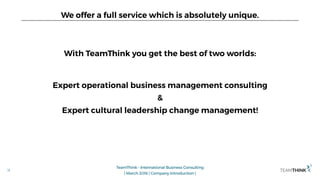 TeamThink company introduction_English | PPT