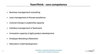 TeamThink company introduction_English | PPT