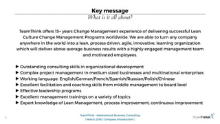 TeamThink company introduction_English | PPT