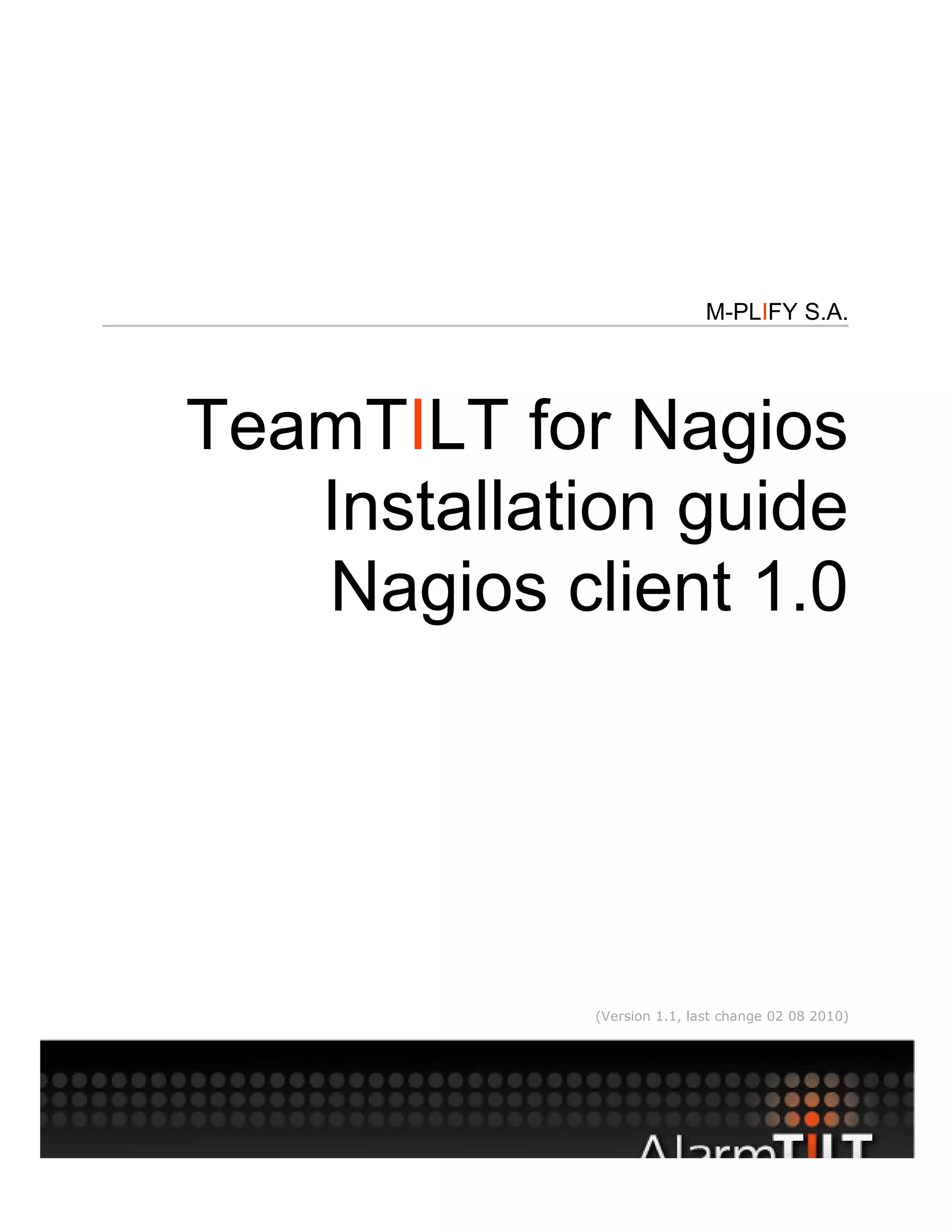 TeamTILT for Nagios - Graphical based installation Guide | PDF