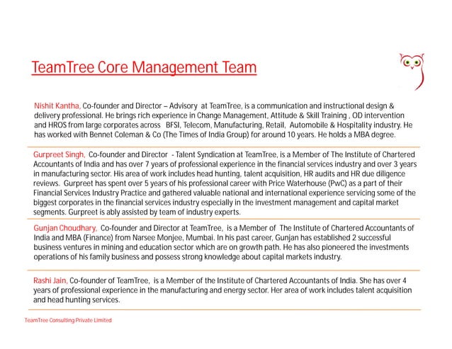 Team Tree Capability Statement 2011 12 | PPT