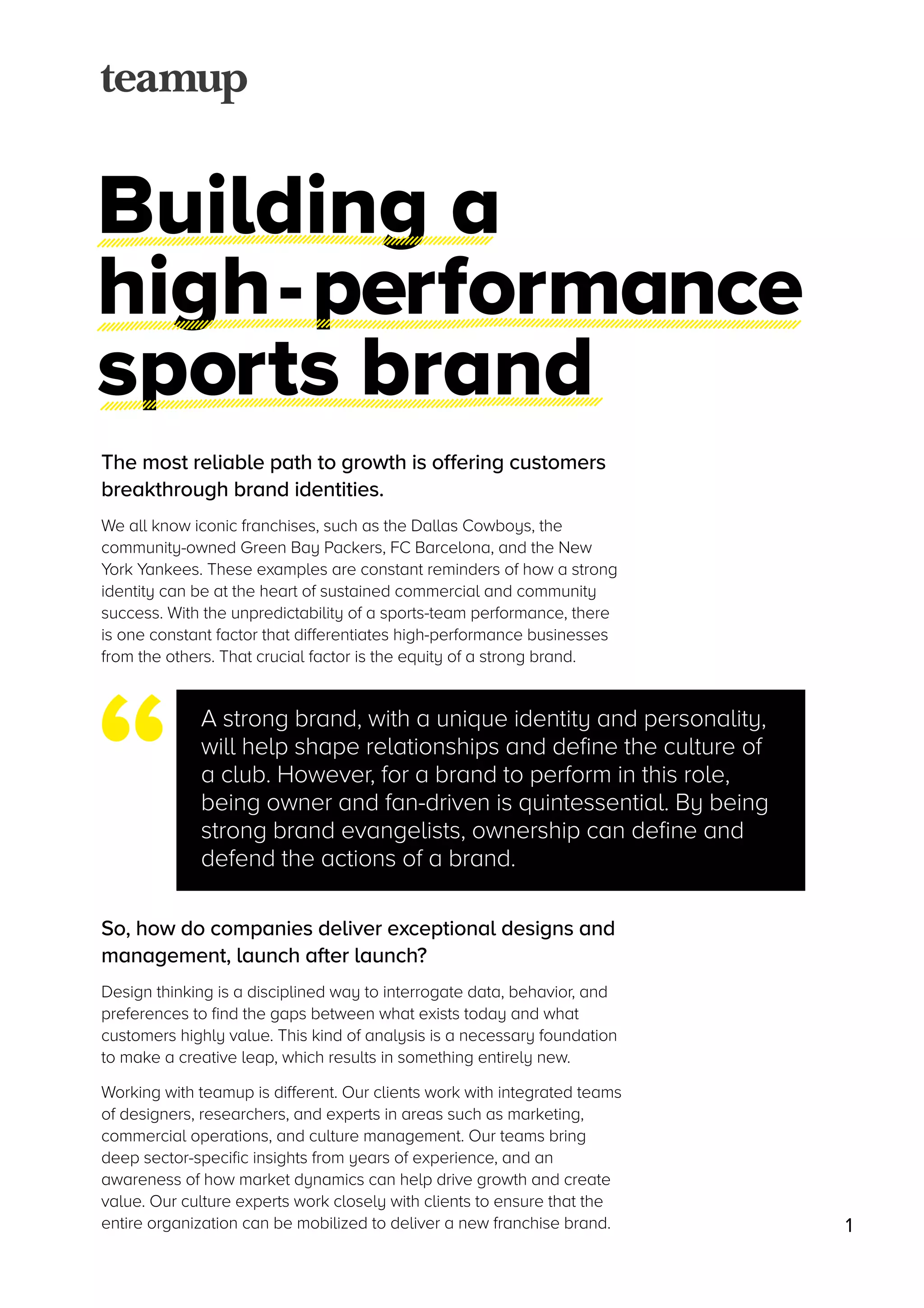 Building High Performance Brands | PDF