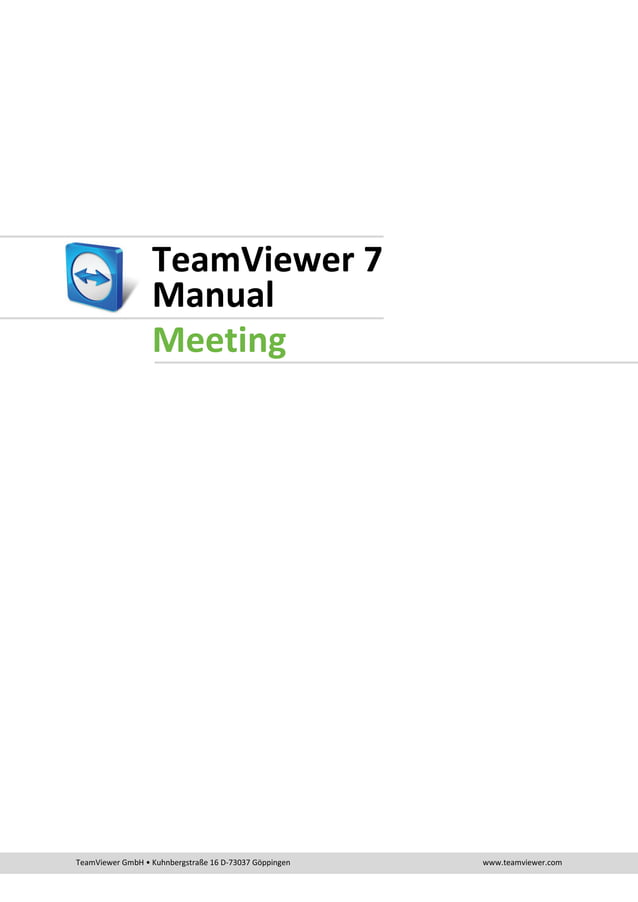 Team viewer7 manual_meeting_en | PDF
