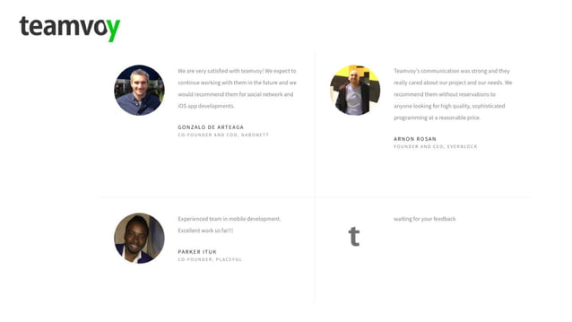 Teamvoy portfolio - software development | PPT