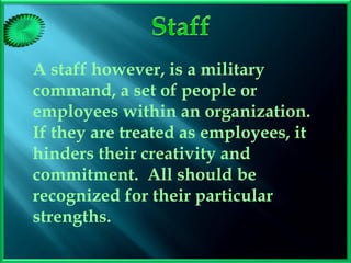 Team Vs. Staff | PPT