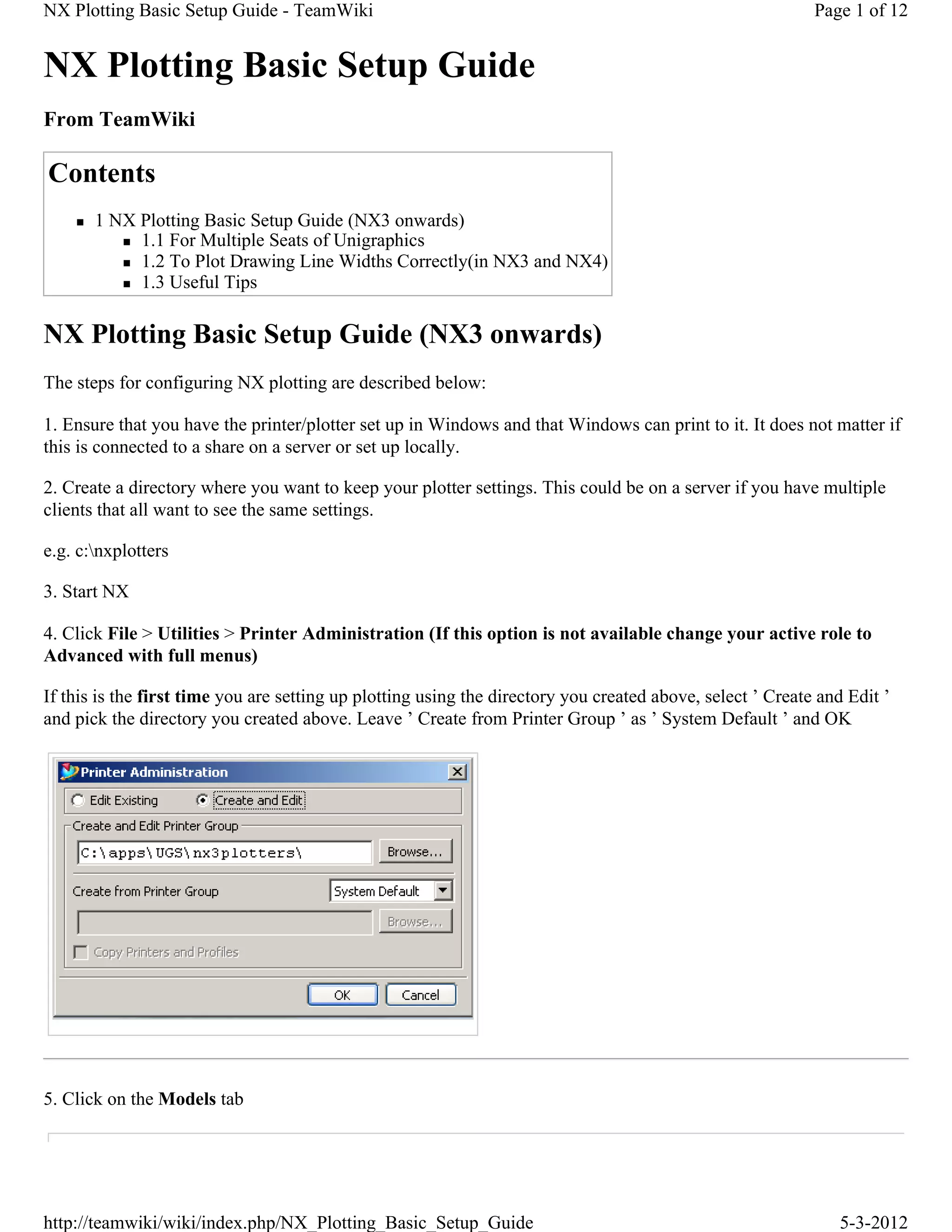 Teamwiki nx plotting setup | PDF