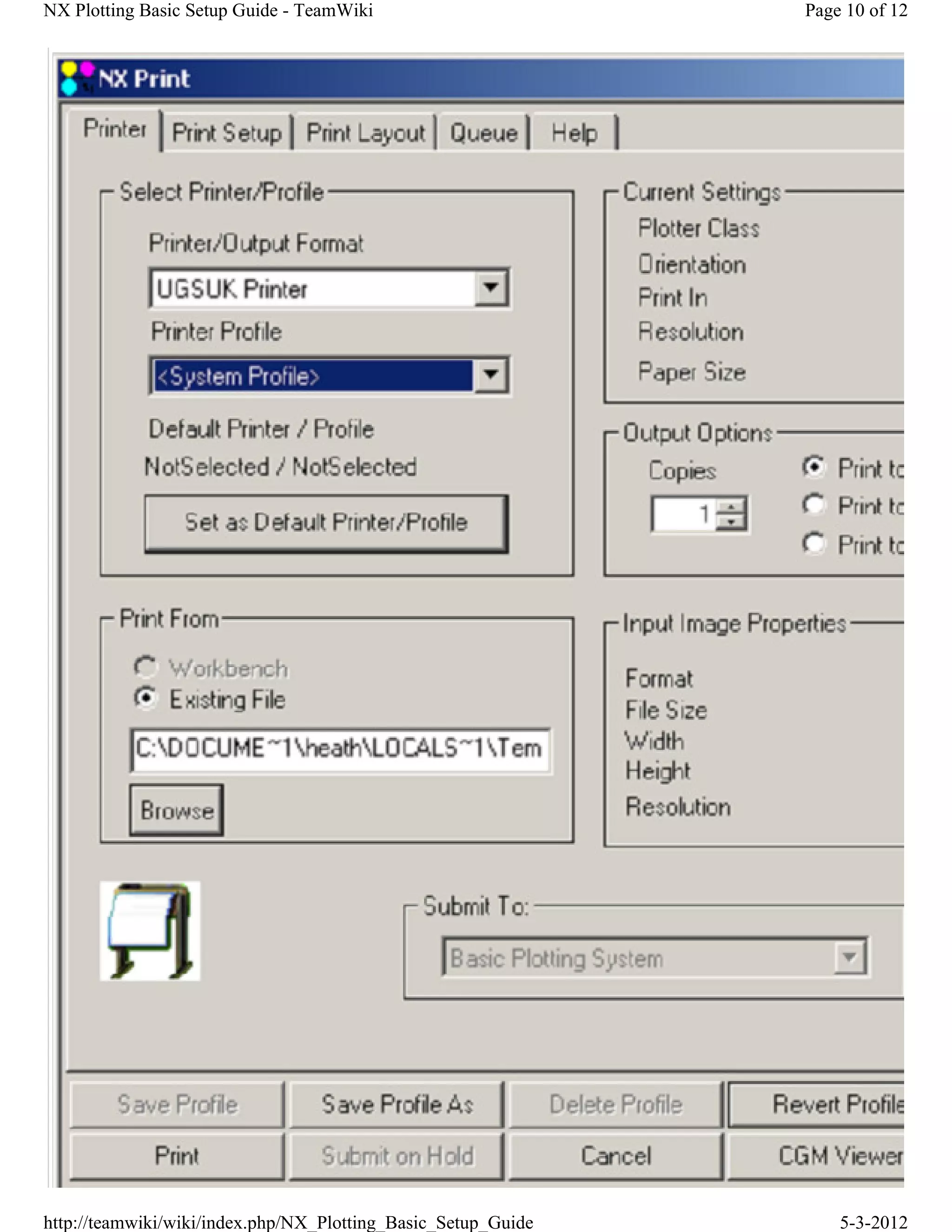 Teamwiki nx plotting setup | PDF
