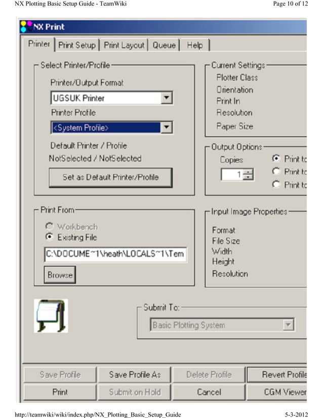 Teamwiki nx plotting setup | PDF