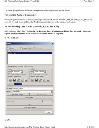 Teamwiki nx plotting setup | PDF