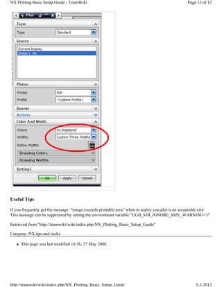 Teamwiki nx plotting setup | PDF