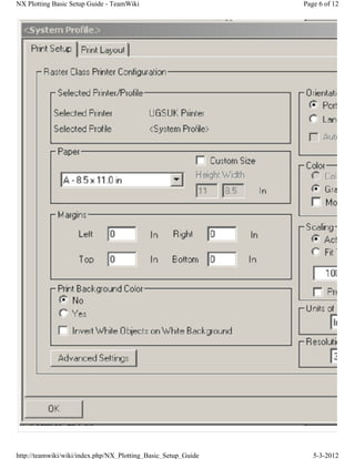 Teamwiki nx plotting setup | PDF
