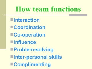 Team work | PPT