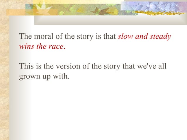 New Version of Tortoise and Hare story | PPT | Reptiles | Pets