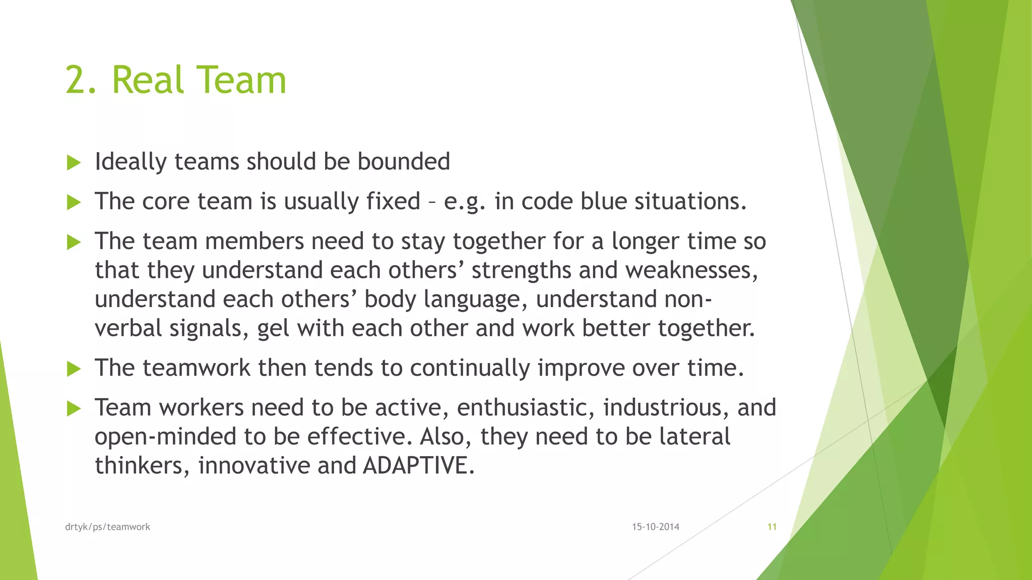 Team work in health care and patient safety | PPTX