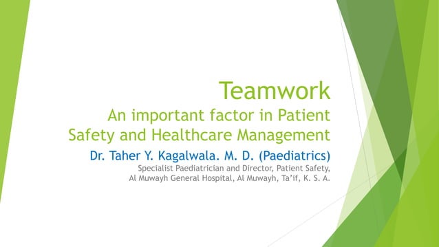 Team work in health care and patient safety | PPTX
