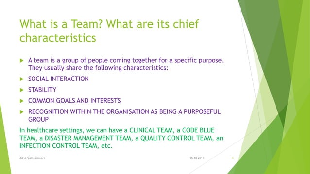 Team work in health care and patient safety | PPTX