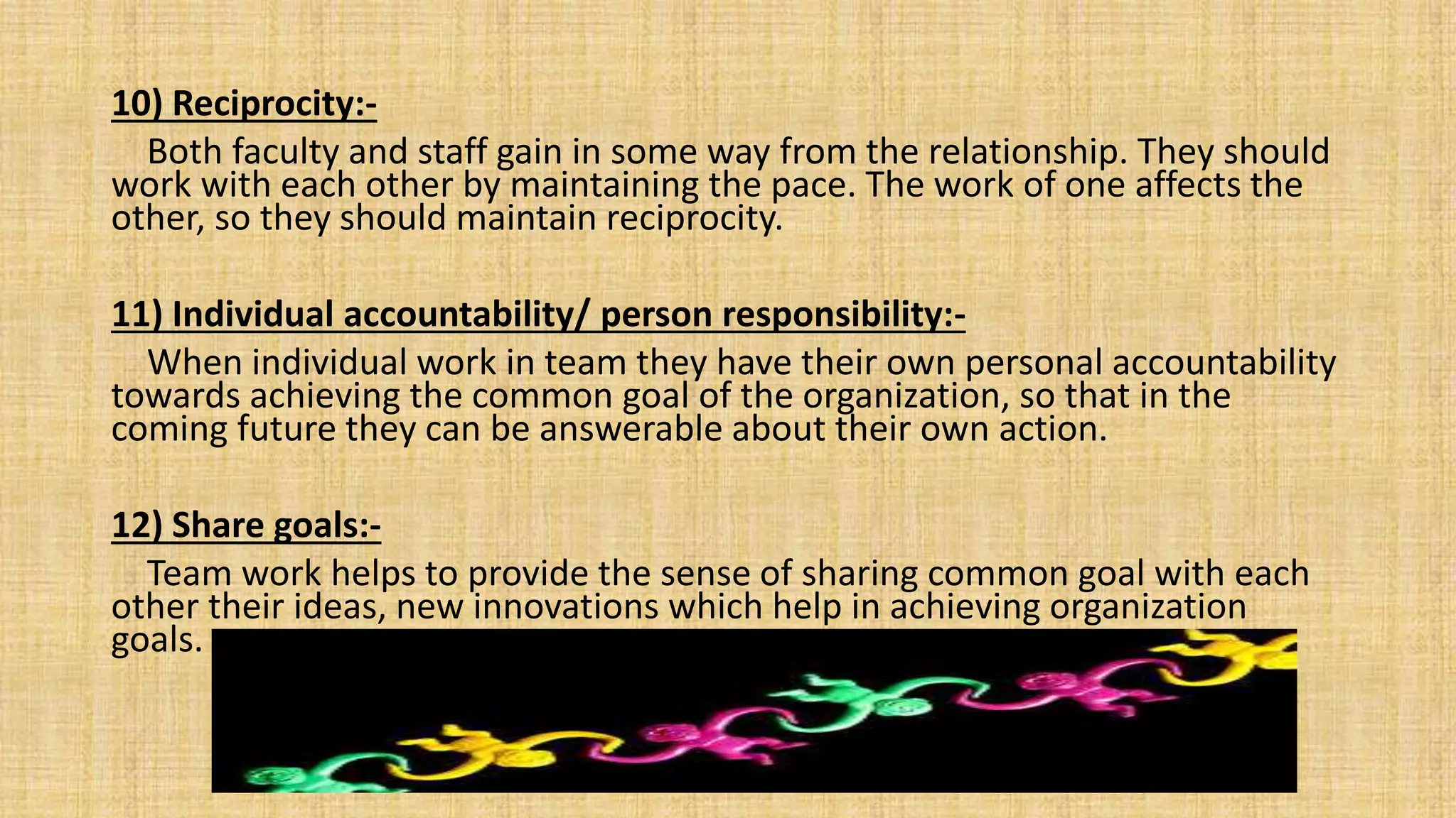 Team work- purposes, characteristics, techniques and stages of team ...