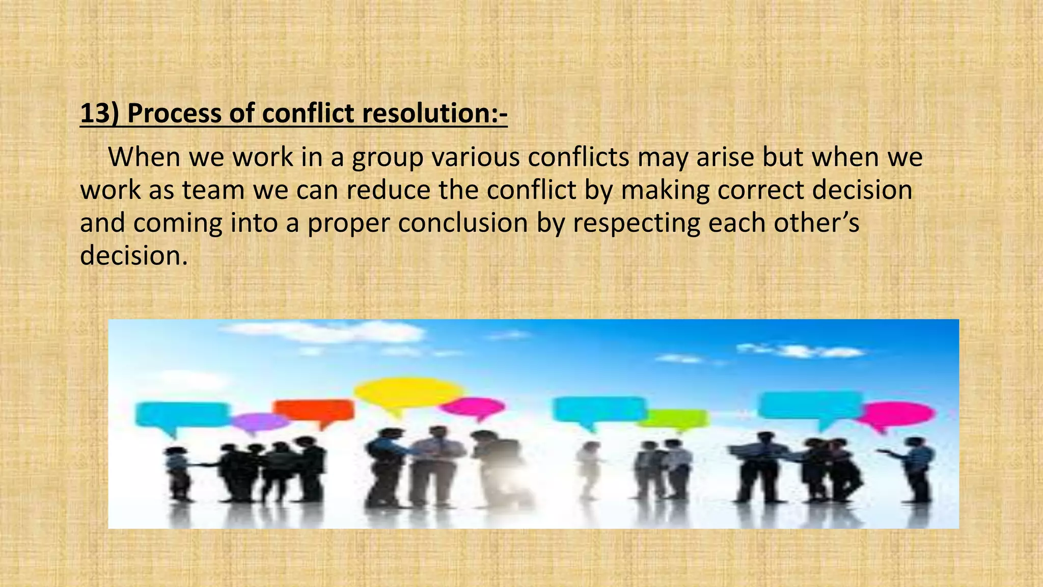 Team work- purposes, characteristics, techniques and stages of team ...