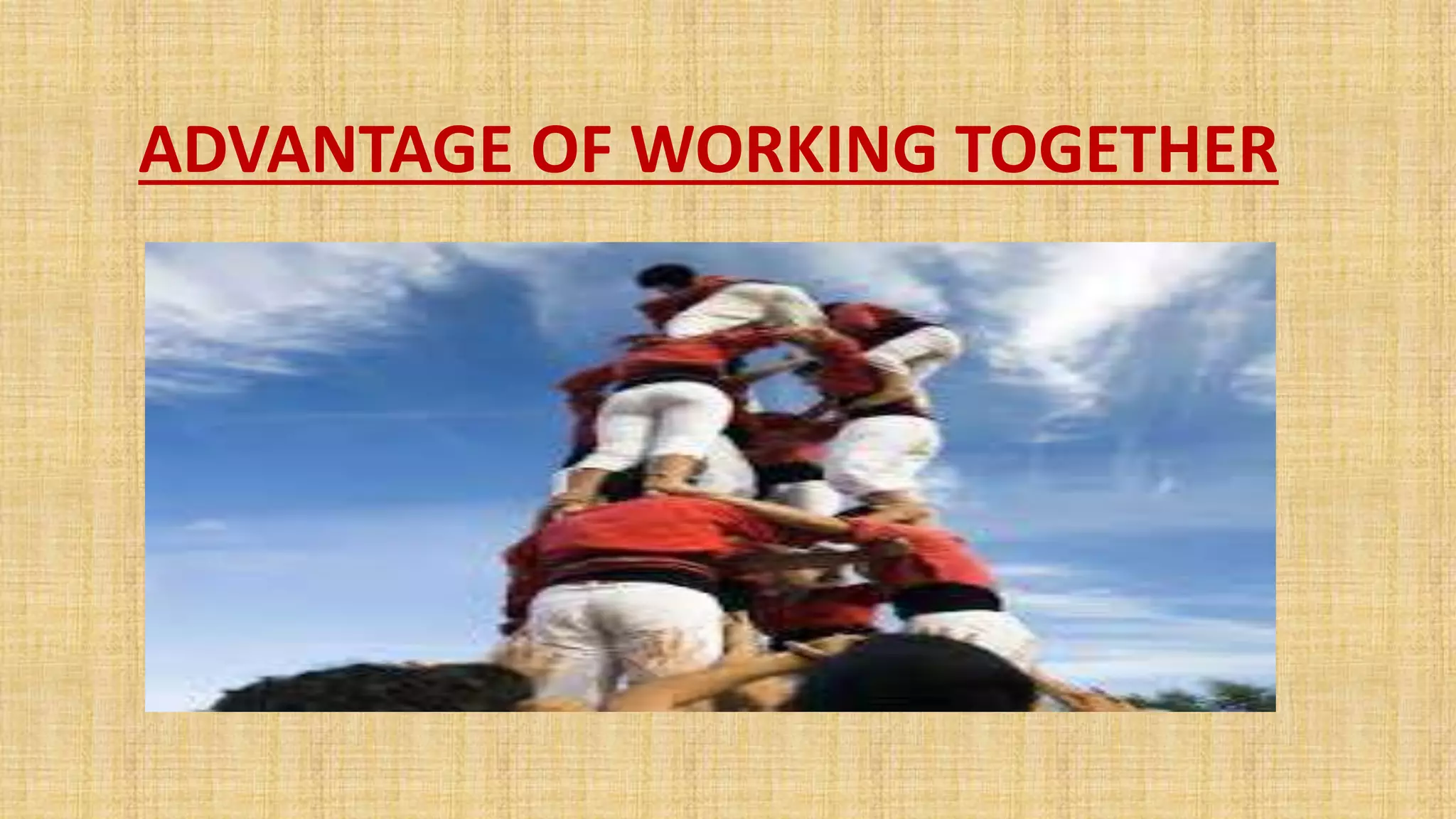 Team work- purposes, characteristics, techniques and stages of team ...