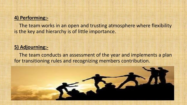 Team work- purposes, characteristics, techniques and stages of team ...