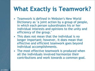 Teamwork in Workplace - Gold Mining Industry Training | PPT