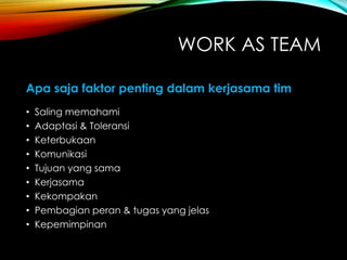 Materi Teamwork untuk anak muda agar dapat bekerja dengan baik | PDF