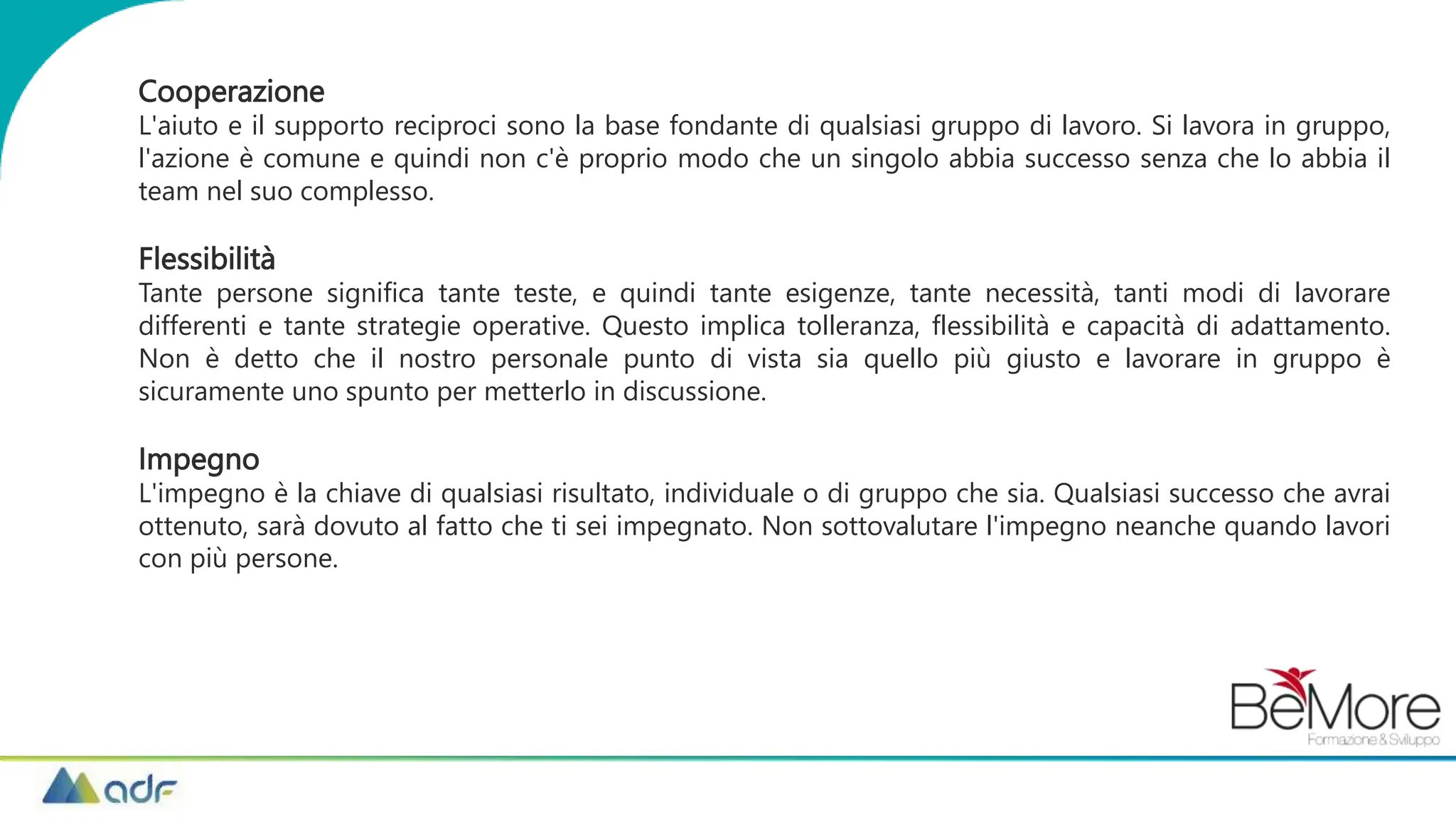 TEAMWORK: analisi esempi strategie obiettivi | PPTX
