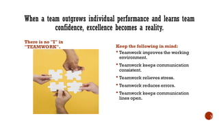 Team-Work And Collaboration; An introduction .ppt