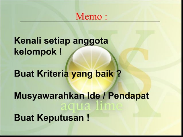 POWER POINT PRESENTASI TENTANG TEAM WORK DALAM ORGANISASI | PPTX