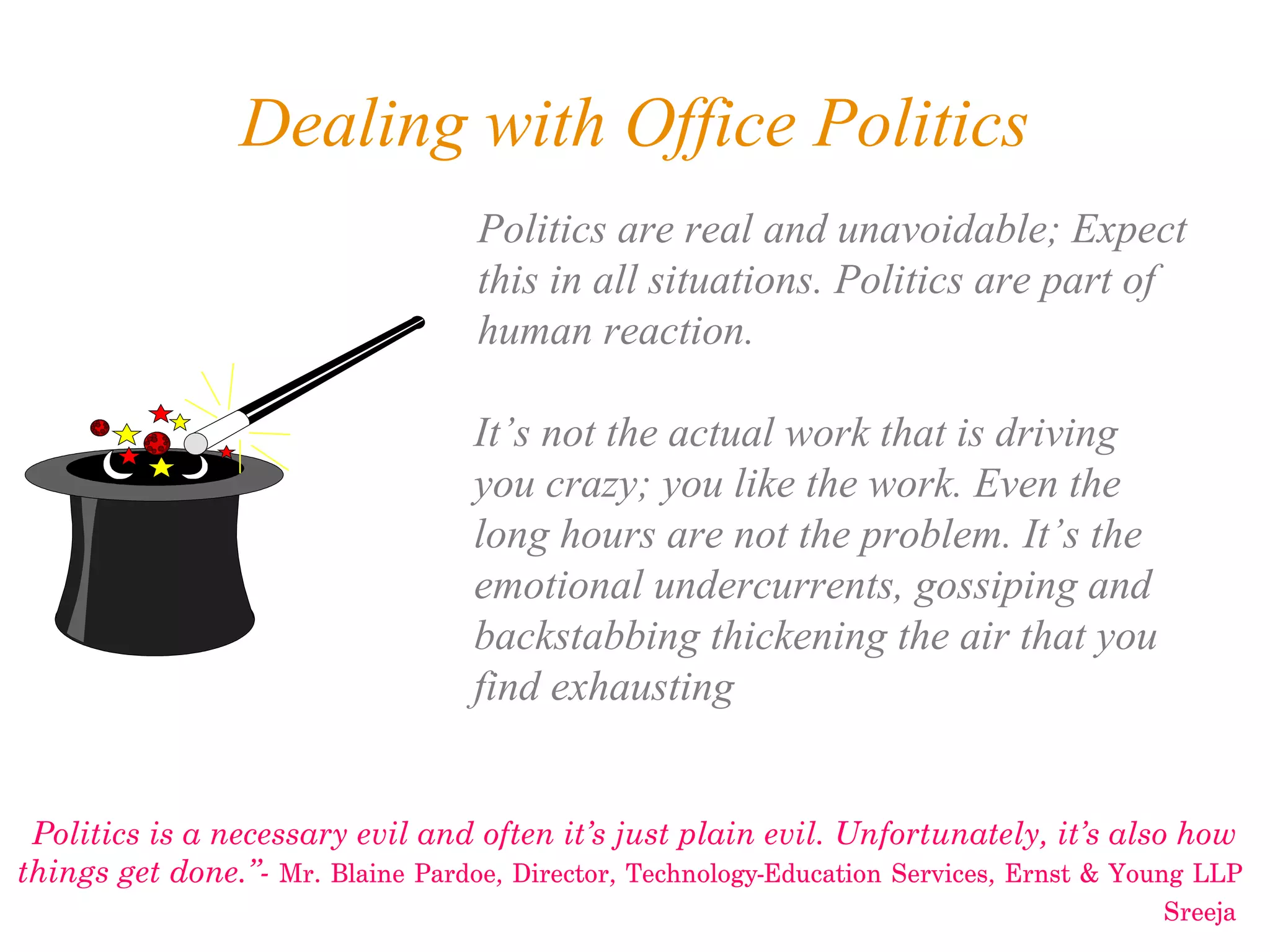 Team work - Surviving office politics | PPT